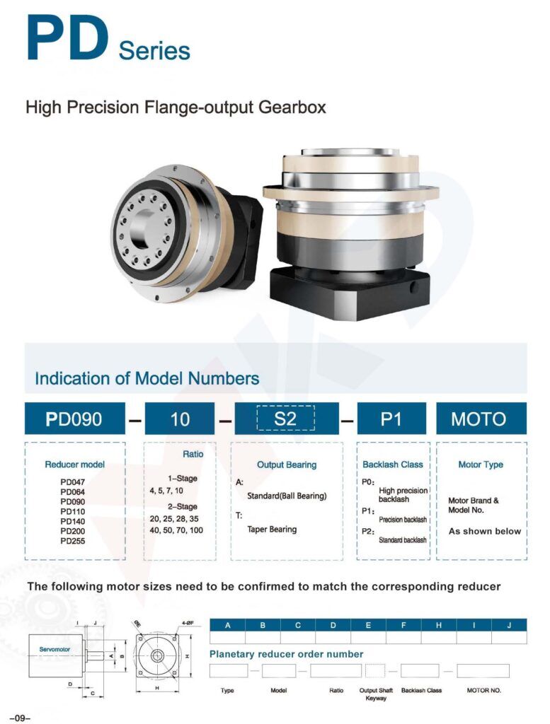 PD High Precision Flange Mounted Gearbox - Servo Gearbox Manufacturer