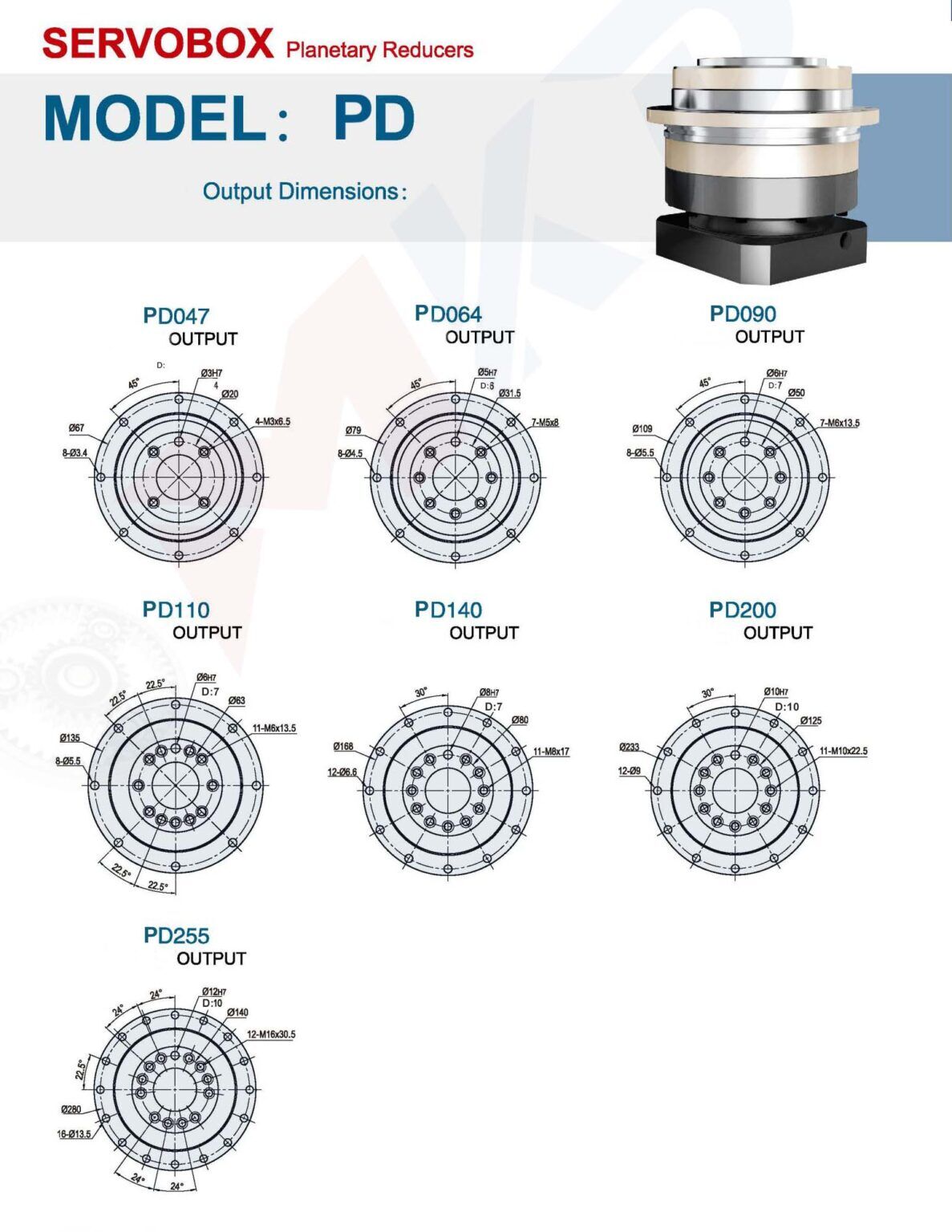 PD High Precision Flange Mounted Gearbox - Servo Gearbox Manufacturer