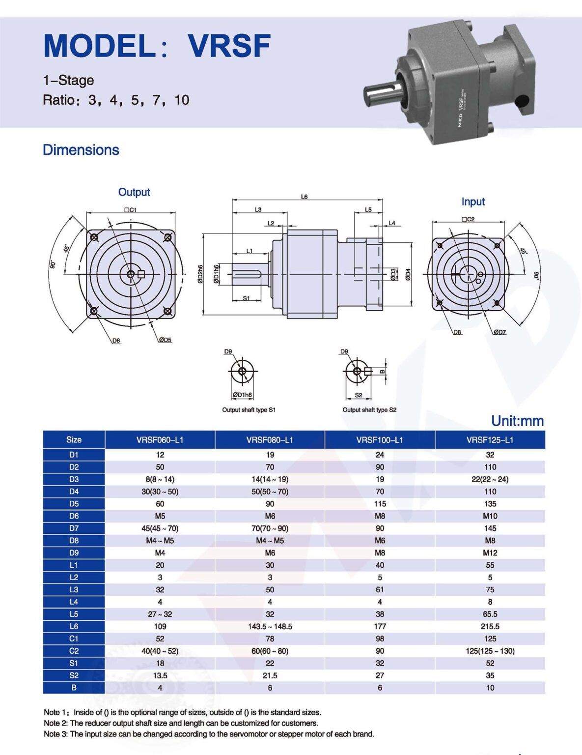 VRSF Inline Planetary Servo Motor Gearbox - Servo Gearbox Manufacturer